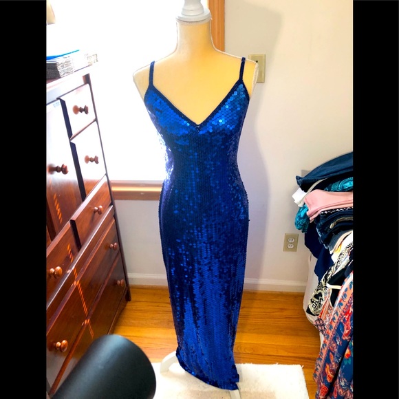 Legends | Dresses | Legends Royal Blue Sequins Dress | Poshmark
